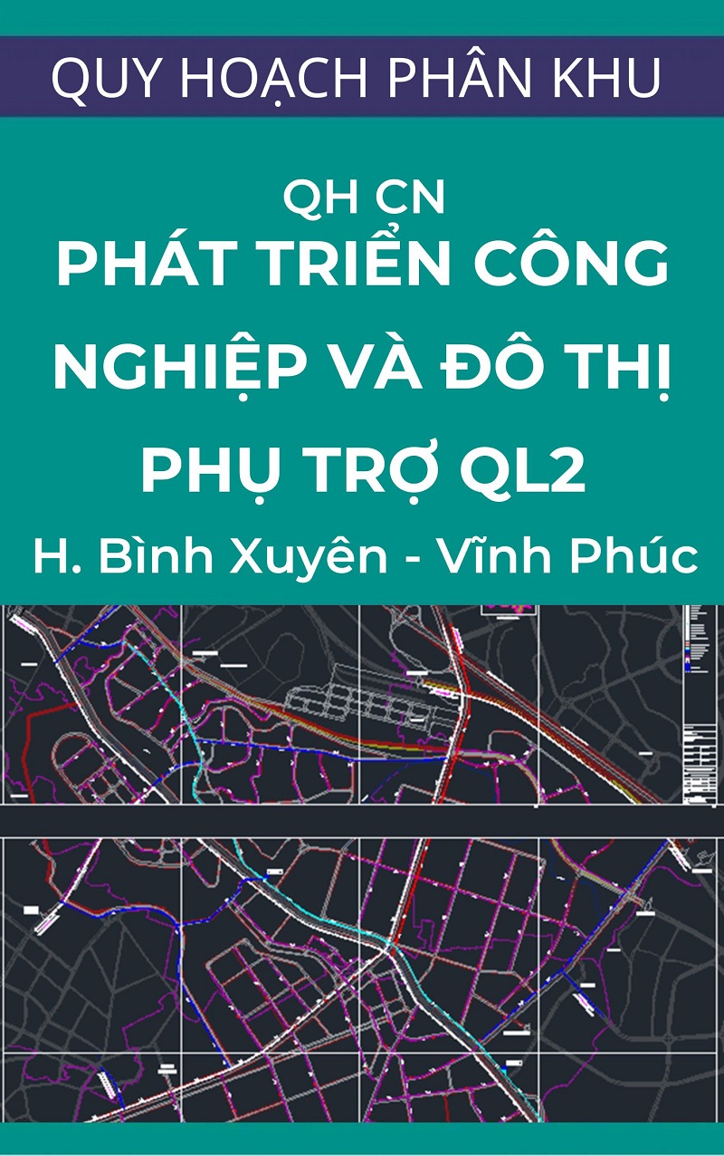 Bản đồ quy hoạch hệ thống cấp nước phát triển công nghiệp và đô thị phụ trợ khu vực hai bên QL2 ...